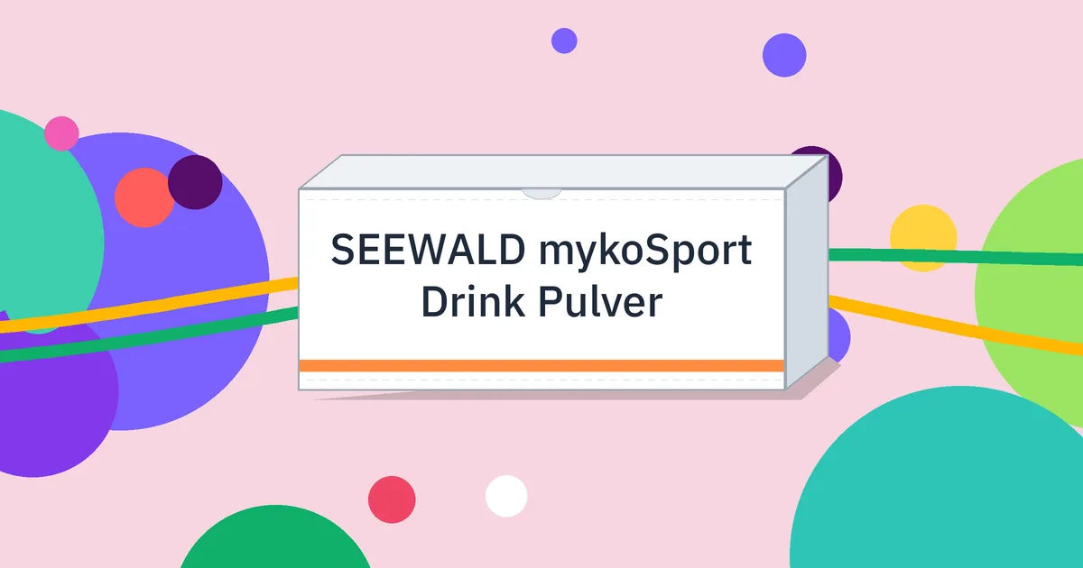 Symbolbild: Packung mit der Aufschrift SEEWALD mykoSport Drink Pulver (PZN 19542703) – Verfügbarkeit und Bezug in Apotheken in Frankfurt am Main