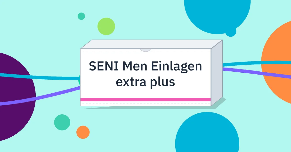 Symbolbild: Packung mit der Aufschrift SENI Men Einlagen extra plus (PZN 19527052) – Verfügbarkeit und Bezug in Apotheken in Frankfurt am Main
