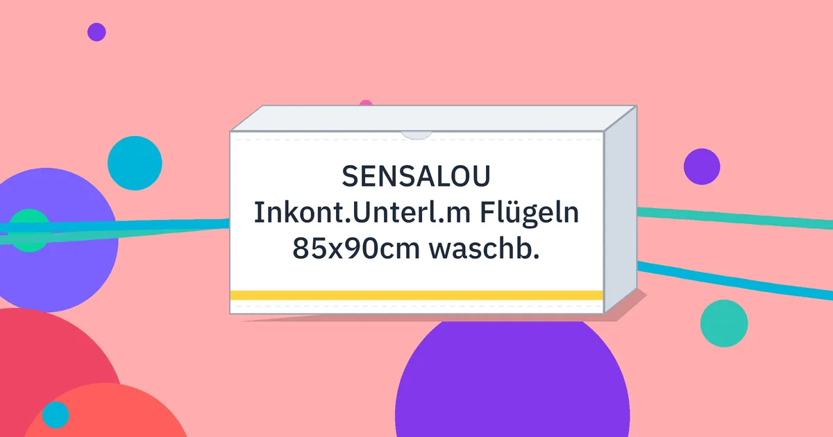 Symbolbild: Packung mit der Aufschrift SENSALOU Inkont.Unterl.m Flügeln 85x90cm waschb. (PZN 18037274) – Verfügbarkeit und Bezug in Apotheken in Frankfurt am Main