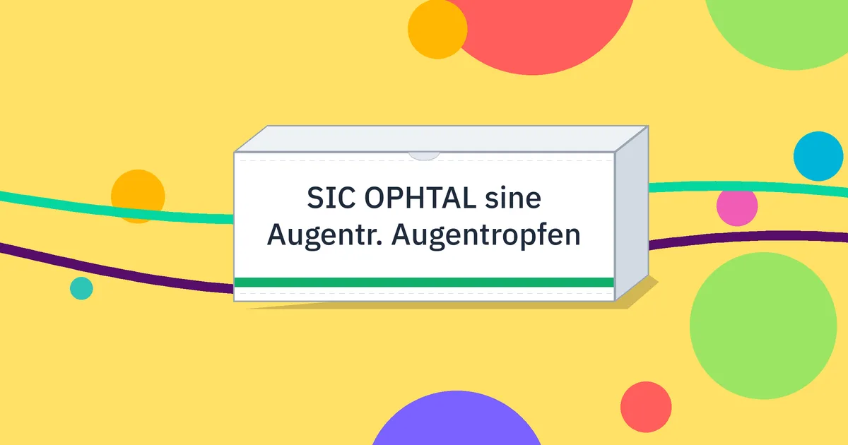 Symbolbild: Packung mit der Aufschrift SIC OPHTAL sine Augentr. Augentropfen (PZN 00028814) – Verfügbarkeit und Bezug in Apotheken in Frankfurt am Main