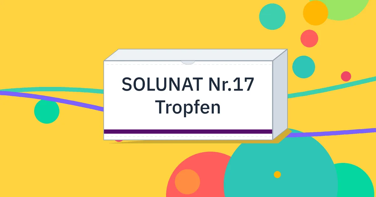 Symbolbild: Packung mit der Aufschrift SOLUNAT Nr.17 Tropfen (PZN 02942284) – Verfügbarkeit und Bezug in Apotheken in Frankfurt am Main