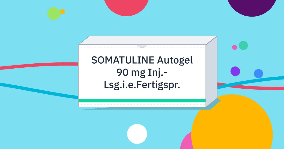 Symbolbild: Packung mit der Aufschrift SOMATULINE Autogel 90 mg Inj.-Lsg.i.e.Fertigspr. (PZN 11332283) – Verfügbarkeit und Bezug in Apotheken in Frankfurt am Main