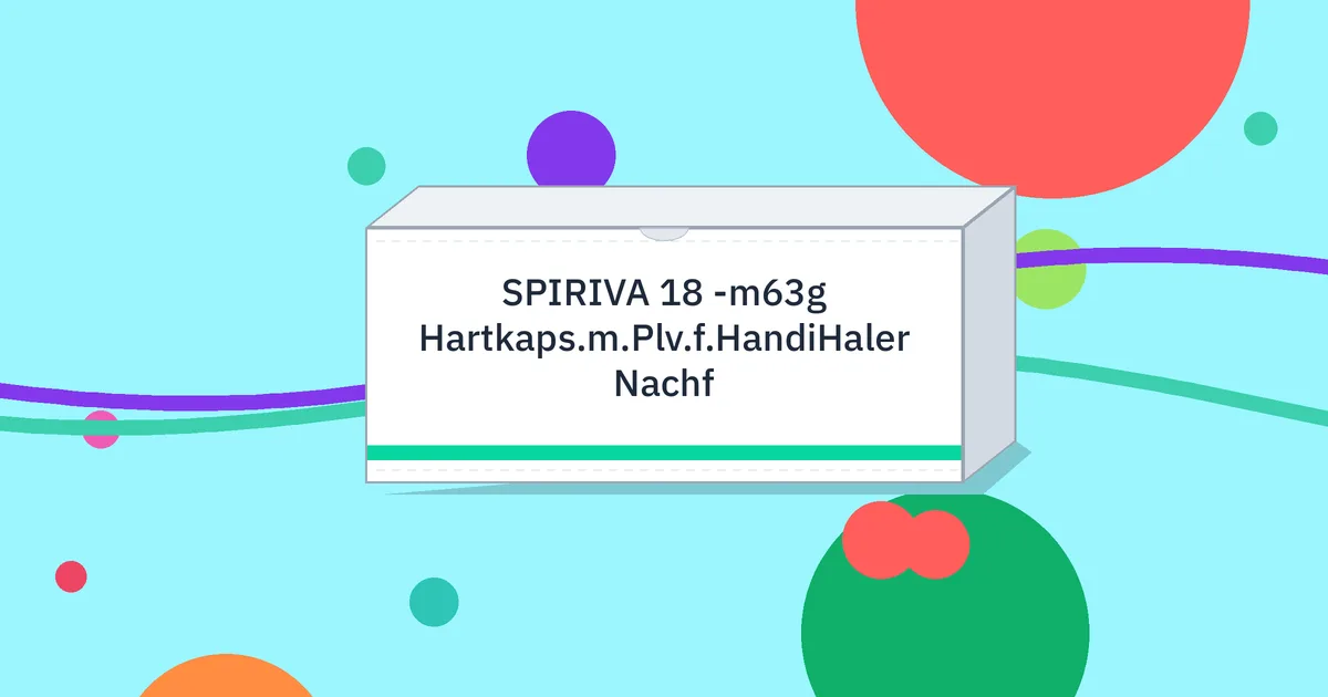 Symbolbild: Packung mit der Aufschrift SPIRIVA 18 -m63g Hartkaps.m.Plv.f.HandiHaler Nachf (PZN 12376710) – Verfügbarkeit und Bezug in Apotheken in Frankfurt am Main