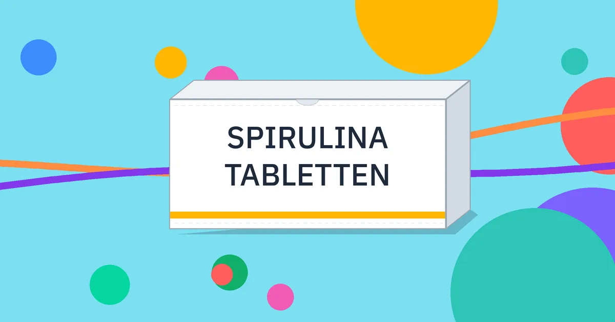 Symbolbild: Packung mit der Aufschrift SPIRULINA TABLETTEN (PZN 08424478) – Verfügbarkeit und Bezug in Apotheken in Frankfurt am Main