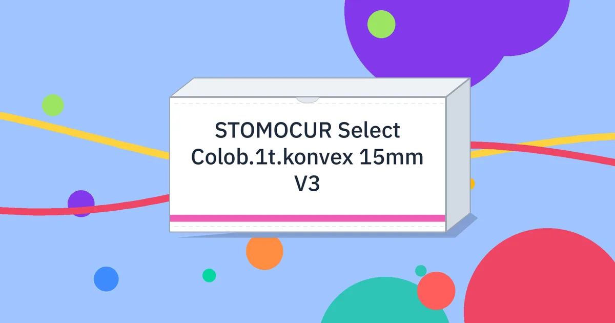 Symbolbild: Packung mit der Aufschrift STOMOCUR Select Colob.1t.konvex 15mm V3 (PZN 18192425) – Verfügbarkeit und Bezug in Apotheken in Frankfurt am Main