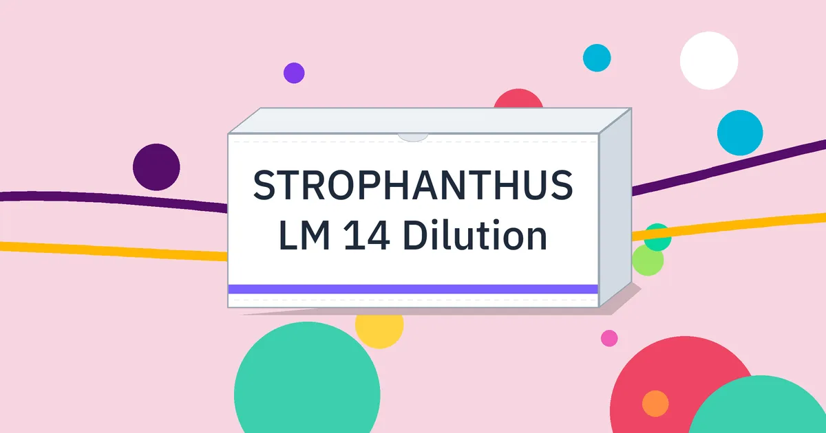 Symbolbild: Packung mit der Aufschrift STROPHANTHUS LM 14 Dilution (PZN 13204885) – Verfügbarkeit und Bezug in Apotheken in Frankfurt am Main