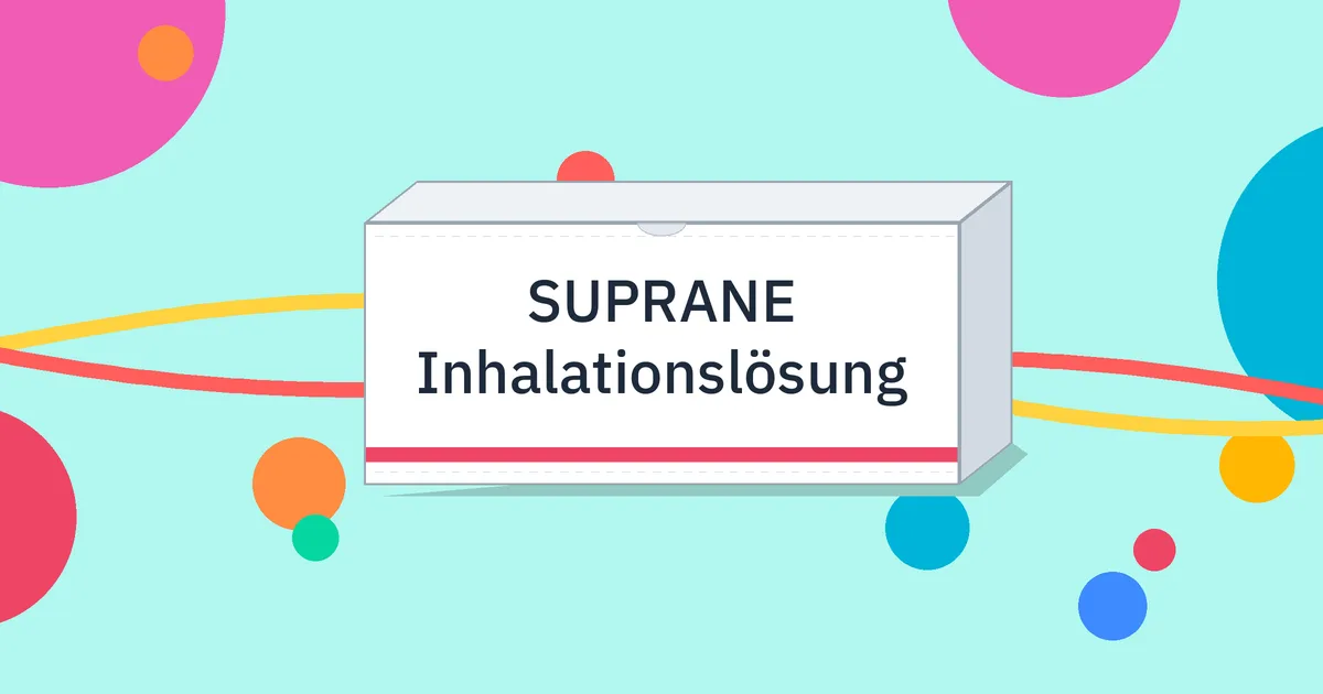 Symbolbild: Packung mit der Aufschrift SUPRANE Inhalationslösung (PZN 07135588) – Verfügbarkeit und Bezug in Apotheken in Frankfurt am Main