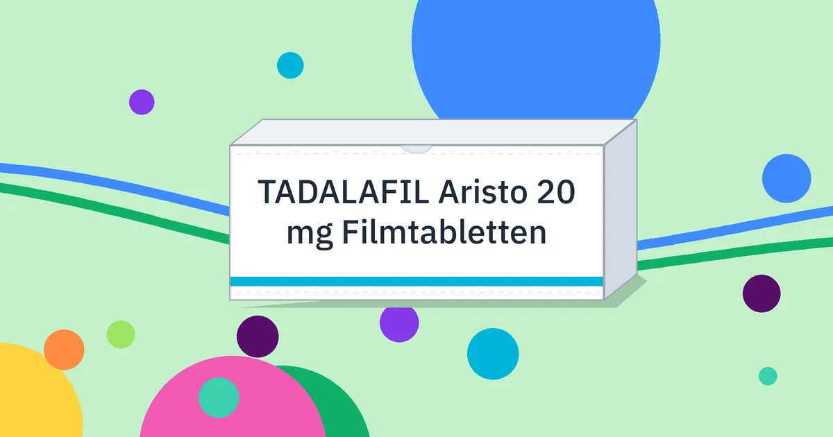 Symbolbild: Packung mit der Aufschrift TADALAFIL Aristo 20 mg Filmtabletten (PZN 13590026) – Verfügbarkeit und Bezug in Apotheken in Frankfurt am Main