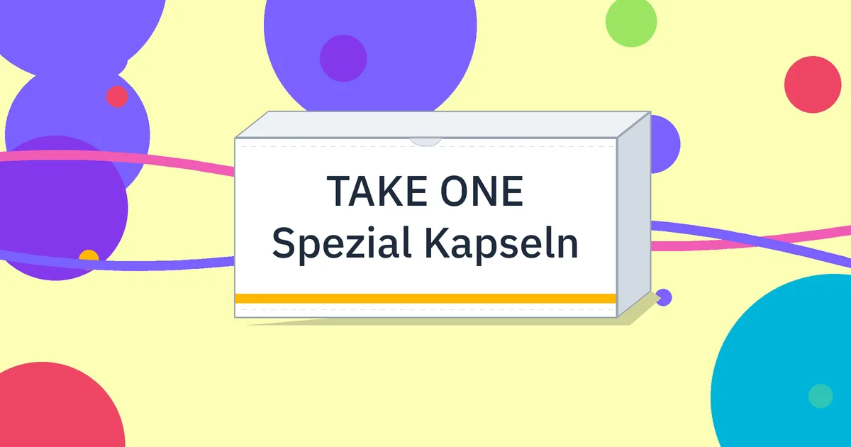 Symbolbild: Packung mit der Aufschrift TAKE ONE Spezial Kapseln (PZN 09504802) – Verfügbarkeit und Bezug in Apotheken in Frankfurt am Main
