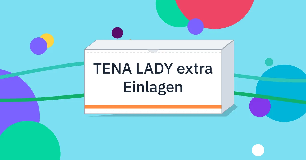 Symbolbild: Packung mit der Aufschrift TENA LADY extra Einlagen (PZN 10180753) – Verfügbarkeit und Bezug in Apotheken in Frankfurt am Main