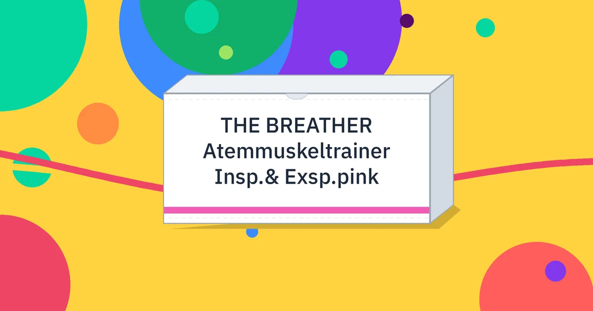 Symbolbild: Packung mit der Aufschrift THE BREATHER Atemmuskeltrainer Insp.& Exsp.pink (PZN 18906422) – Verfügbarkeit und Bezug in Apotheken in Frankfurt am Main