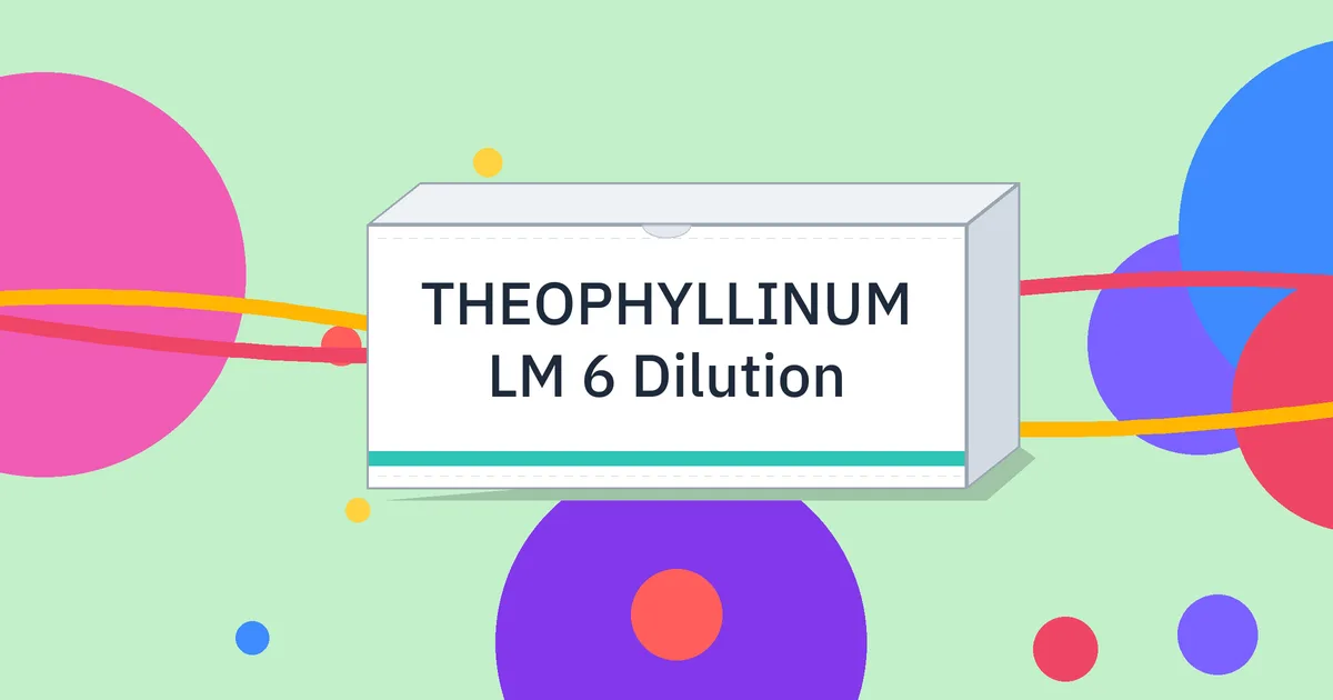 Symbolbild: Packung mit der Aufschrift THEOPHYLLINUM LM 6 Dilution (PZN 13220163) – Verfügbarkeit und Bezug in Apotheken in Frankfurt am Main