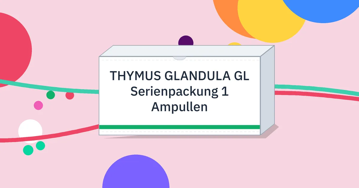 Symbolbild: Packung mit der Aufschrift THYMUS GLANDULA GL Serienpackung 1 Ampullen (PZN 02487733) – Verfügbarkeit und Bezug in Apotheken in Frankfurt am Main