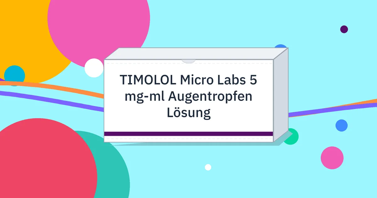 Symbolbild: Packung mit der Aufschrift TIMOLOL Micro Labs 5 mg-ml Augentropfen Lösung (PZN 15228298) – Verfügbarkeit und Bezug in Apotheken in Frankfurt am Main