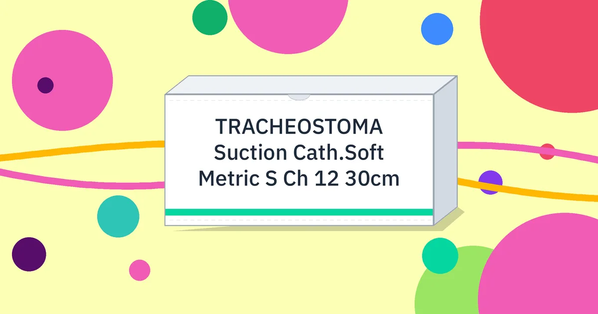 Symbolbild: Packung mit der Aufschrift TRACHEOSTOMA Suction Cath.Soft Metric S Ch 12 30cm (PZN 20313534) – Verfügbarkeit und Bezug in Apotheken in Frankfurt am Main