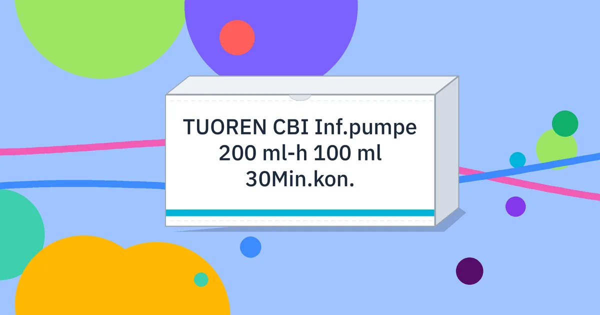 Symbolbild: Packung mit der Aufschrift TUOREN CBI Inf.pumpe 200 ml-h 100 ml 30Min.kon. (PZN 11663198) – Verfügbarkeit und Bezug in Apotheken in Frankfurt am Main