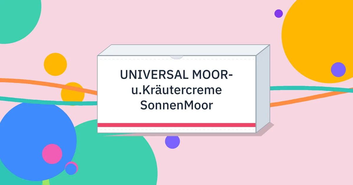 Symbolbild: Packung mit der Aufschrift UNIVERSAL MOOR- u.Kräutercreme SonnenMoor (PZN 15607417) – Verfügbarkeit und Bezug in Apotheken in Frankfurt am Main