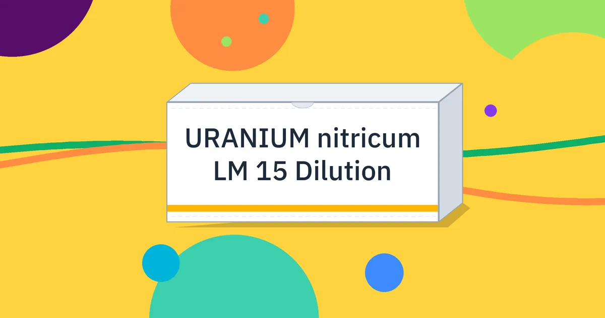 Symbolbild: Packung mit der Aufschrift URANIUM nitricum LM 15 Dilution (PZN 13256273) – Verfügbarkeit und Bezug in Apotheken in Frankfurt am Main