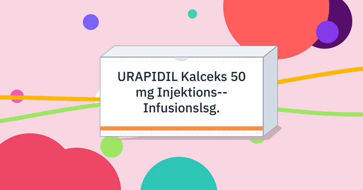 Symbolbild: Packung mit der Aufschrift URAPIDIL Kalceks 50 mg Injektions--Infusionslsg. (PZN 18798369) – Verfügbarkeit und Bezug in Apotheken in Frankfurt am Main