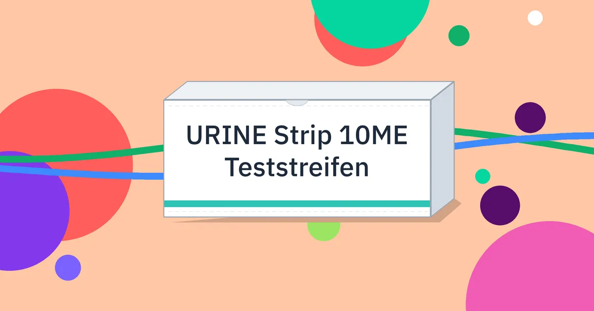 Symbolbild: Packung mit der Aufschrift URINE Strip 10ME Teststreifen (PZN 12385778) – Verfügbarkeit und Bezug in Apotheken in Frankfurt am Main