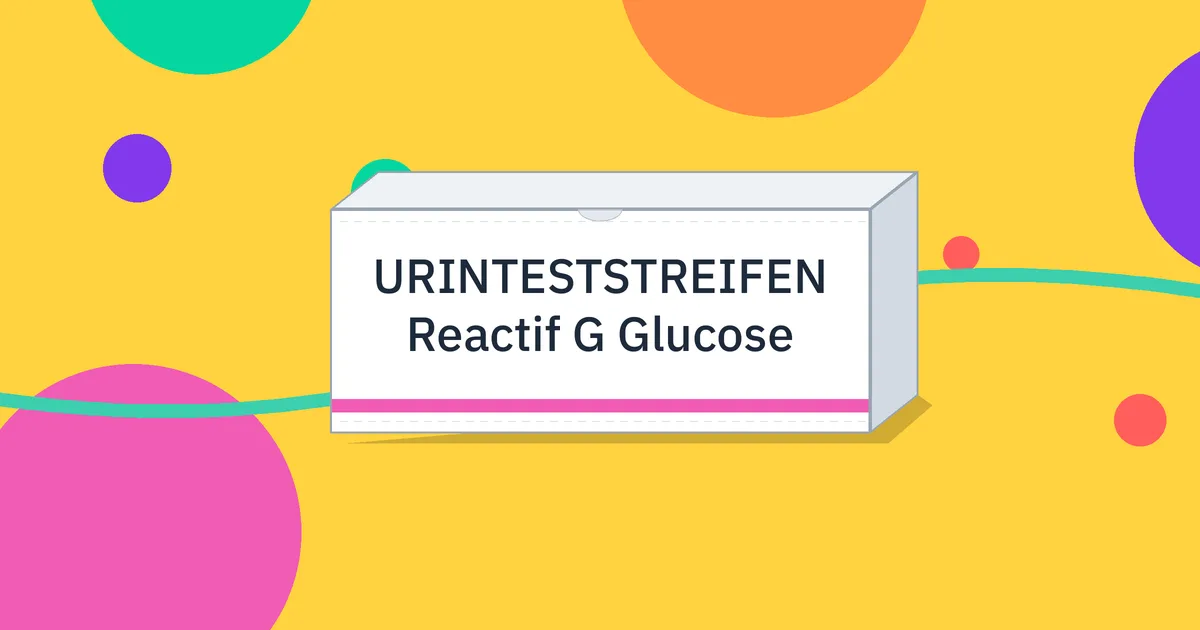 Symbolbild: Packung mit der Aufschrift URINTESTSTREIFEN Reactif G Glucose (PZN 13695469) – Verfügbarkeit und Bezug in Apotheken in Frankfurt am Main