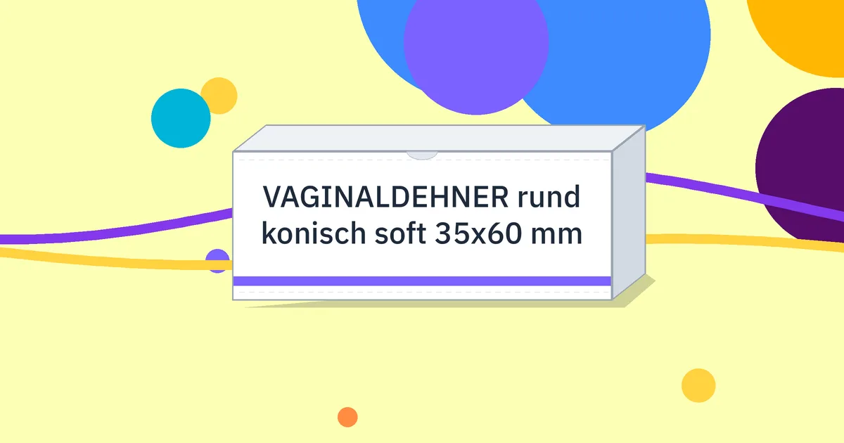 Symbolbild: Packung mit der Aufschrift VAGINALDEHNER rund konisch soft 35x60 mm (PZN 01827865) – Verfügbarkeit und Bezug in Apotheken in Frankfurt am Main