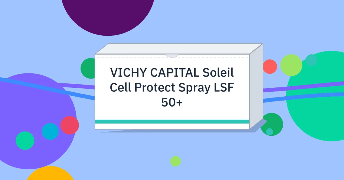 Symbolbild: Packung mit der Aufschrift VICHY CAPITAL Soleil Cell Protect Spray LSF 50+ (PZN 17585950) – Verfügbarkeit und Bezug in Apotheken in Frankfurt am Main