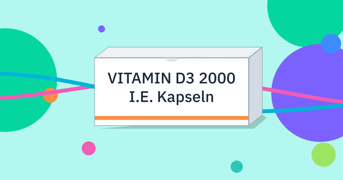 Symbolbild: Packung mit der Aufschrift VITAMIN D3 2000 I.E. Kapseln (PZN 10986166) – Verfügbarkeit und Bezug in Apotheken in Frankfurt am Main