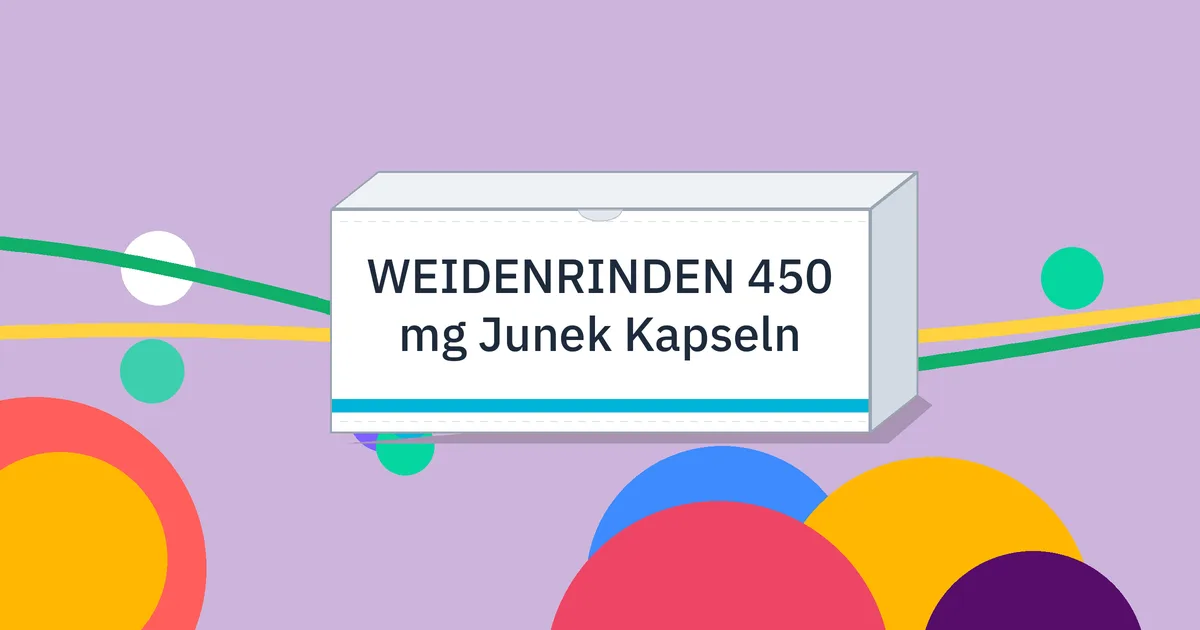 Symbolbild: Packung mit der Aufschrift WEIDENRINDEN 450 mg Junek Kapseln (PZN 15294929) – Verfügbarkeit und Bezug in Apotheken in Frankfurt am Main