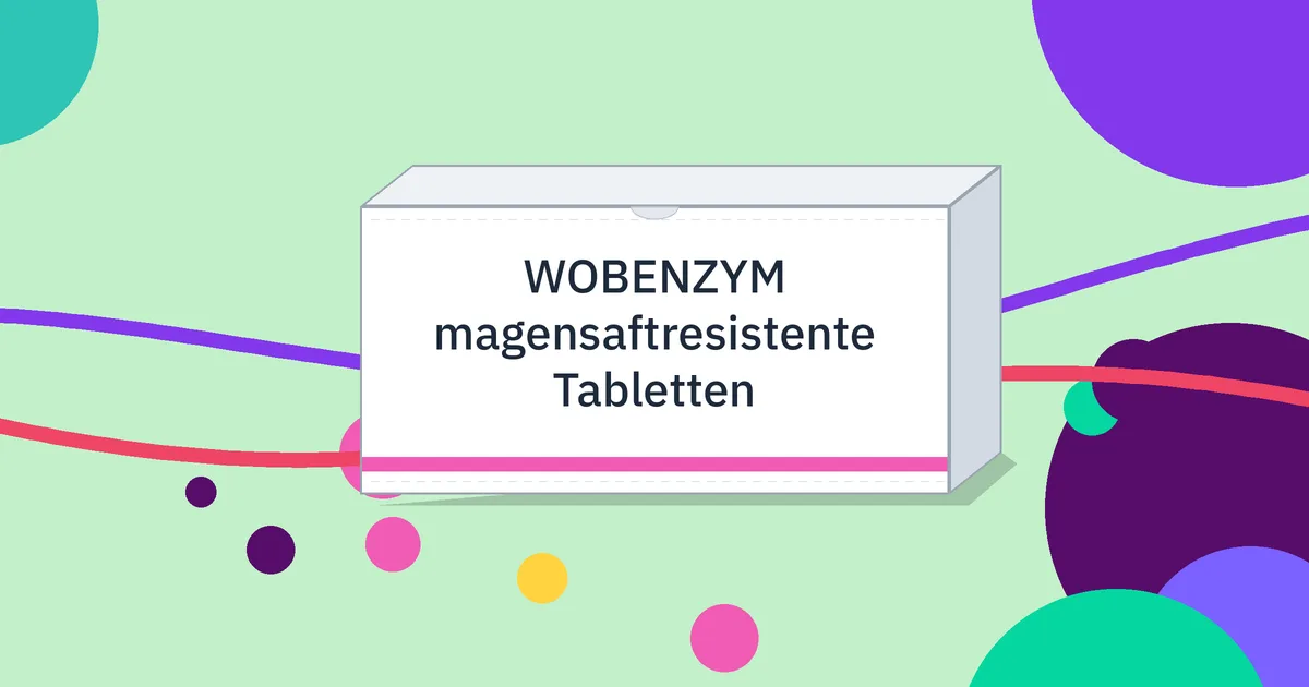 Symbolbild: Packung mit der Aufschrift WOBENZYM magensaftresistente Tabletten (PZN 13751831) – Verfügbarkeit und Bezug in Apotheken in Frankfurt am Main
