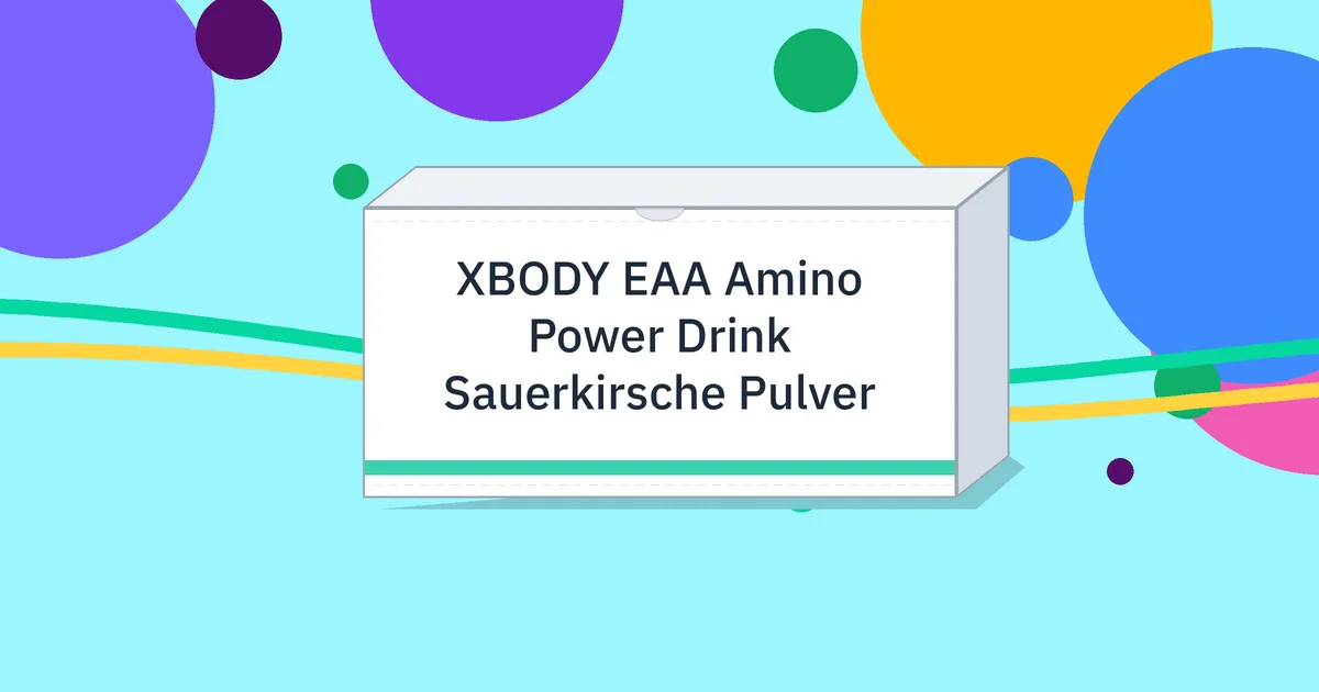 Symbolbild: Packung mit der Aufschrift XBODY EAA Amino Power Drink Sauerkirsche Pulver (PZN 16195632) – Verfügbarkeit und Bezug in Apotheken in Frankfurt am Main