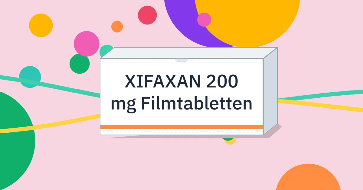 Symbolbild: Packung mit der Aufschrift XIFAXAN 200 mg Filmtabletten (PZN 05380355) – Verfügbarkeit und Bezug in Apotheken in Frankfurt am Main