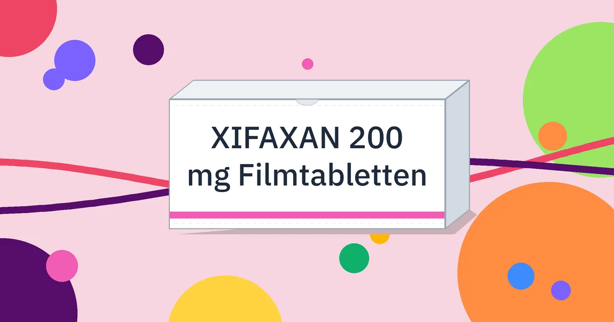 Symbolbild: Packung mit der Aufschrift XIFAXAN 200 mg Filmtabletten (PZN 16768588) – Verfügbarkeit und Bezug in Apotheken in Frankfurt am Main