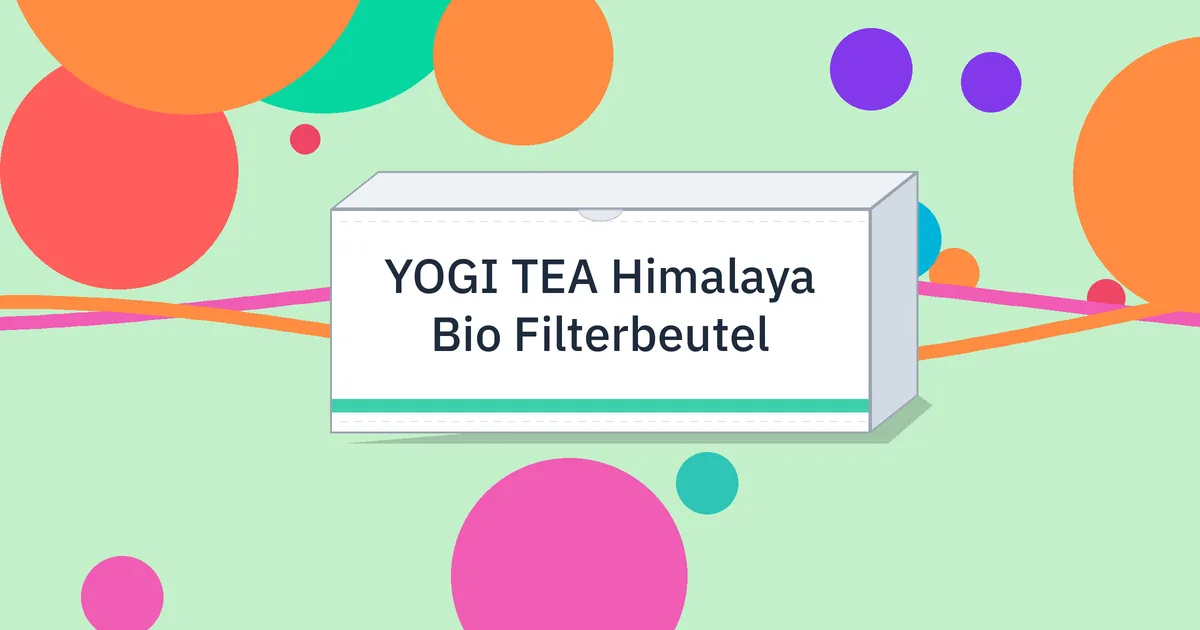 Symbolbild: Packung mit der Aufschrift YOGI TEA Himalaya Bio Filterbeutel (PZN 09687501) – Verfügbarkeit und Bezug in Apotheken in Frankfurt am Main