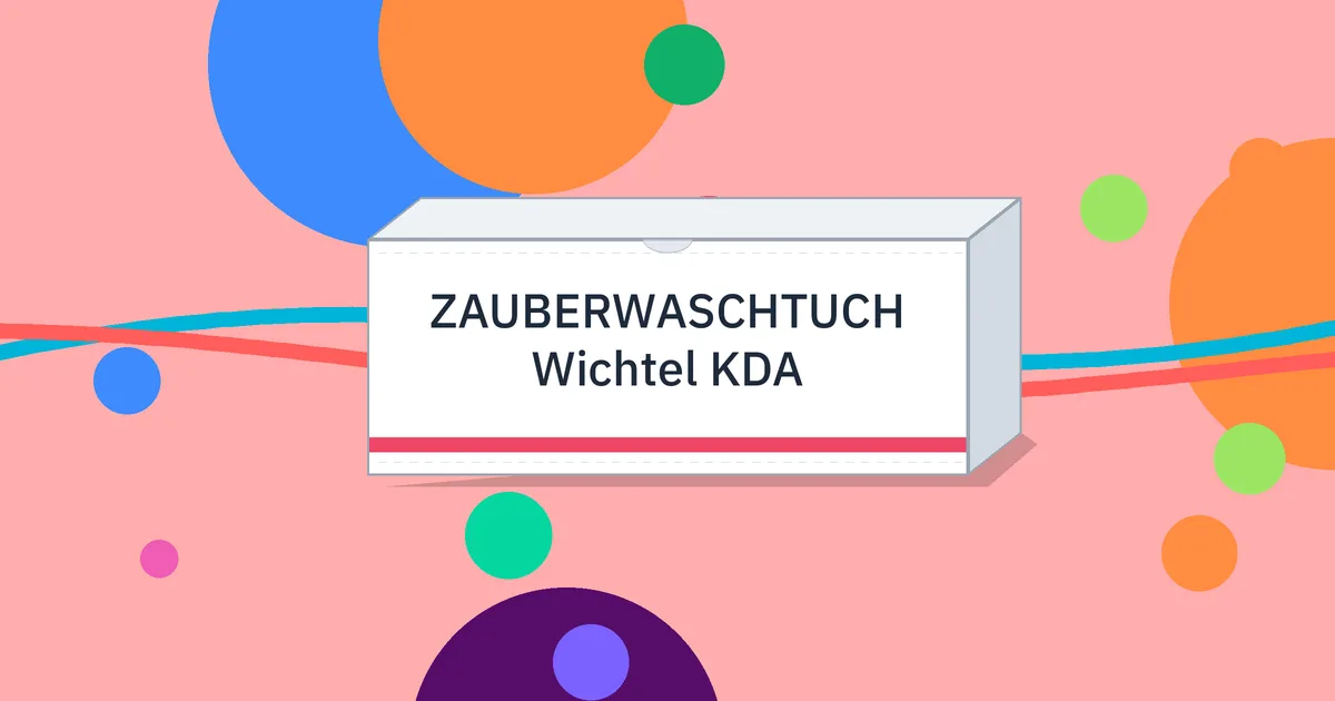 Symbolbild: Packung mit der Aufschrift ZAUBERWASCHTUCH Wichtel KDA (PZN 19229900) – Verfügbarkeit und Bezug in Apotheken in Frankfurt am Main