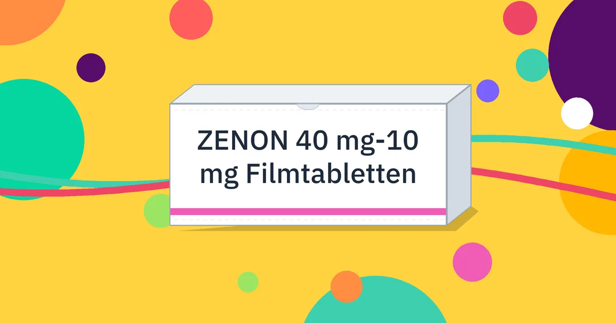 Symbolbild: Packung mit der Aufschrift ZENON 40 mg-10 mg Filmtabletten (PZN 15638808) – Verfügbarkeit und Bezug in Apotheken in Frankfurt am Main