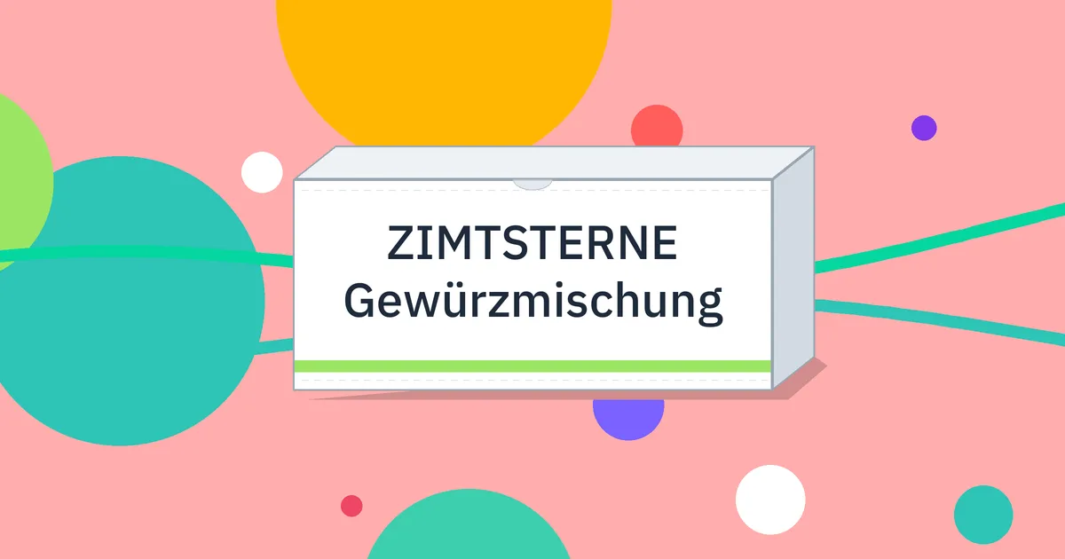 Symbolbild: Packung mit der Aufschrift ZIMTSTERNE Gewürzmischung (PZN 01828445) – Verfügbarkeit und Bezug in Apotheken in Frankfurt am Main