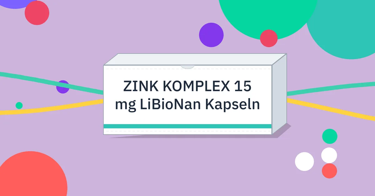 Symbolbild: Packung mit der Aufschrift ZINK KOMPLEX 15 mg LiBioNan Kapseln (PZN 19751950) – Verfügbarkeit und Bezug in Apotheken in Frankfurt am Main