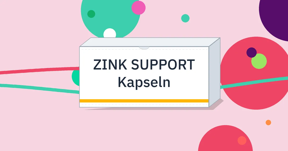 Symbolbild: Packung mit der Aufschrift ZINK SUPPORT Kapseln (PZN 20103127) – Verfügbarkeit und Bezug in Apotheken in Frankfurt am Main