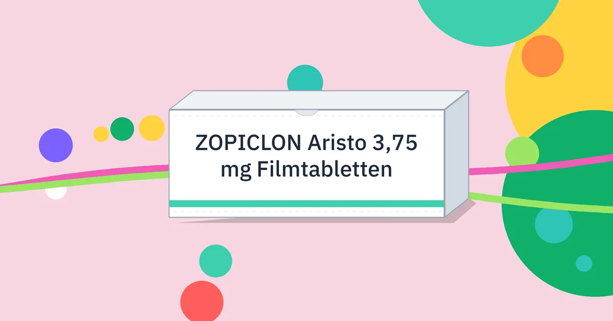 Symbolbild: Packung mit der Aufschrift ZOPICLON Aristo 3,75 mg Filmtabletten (PZN 20608459) – Verfügbarkeit und Bezug in Apotheken in Frankfurt am Main