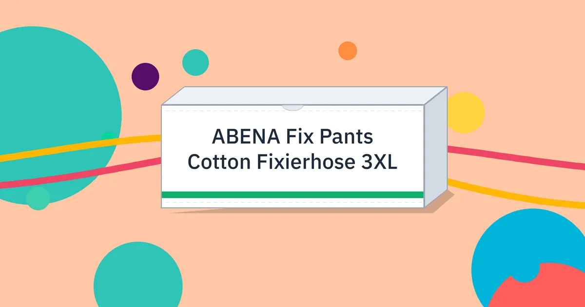 Symbolbild: Packung mit der Aufschrift ABENA Fix Pants Cotton Fixierhose 3XL (PZN 18160916) – Verfügbarkeit und Bezug in Apotheken in Frankfurt am Main