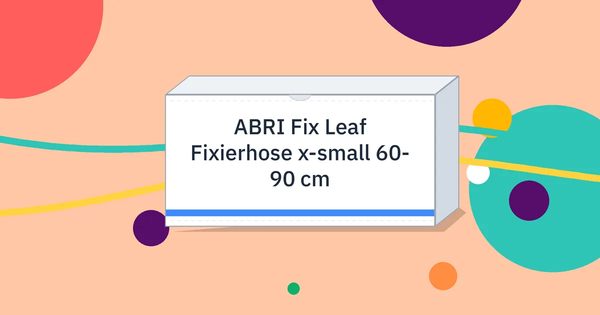 Symbolbild: Packung mit der Aufschrift ABRI Fix Leaf Fixierhose x-small 60-90 cm (PZN 07499988) – Verfügbarkeit und Bezug in Apotheken in Frankfurt am Main