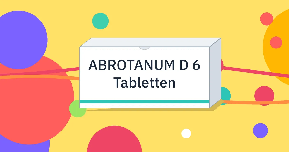 Symbolbild: Packung mit der Aufschrift ABROTANUM D 6 Tabletten (PZN 02891701) – Verfügbarkeit und Bezug in Apotheken in Frankfurt am Main