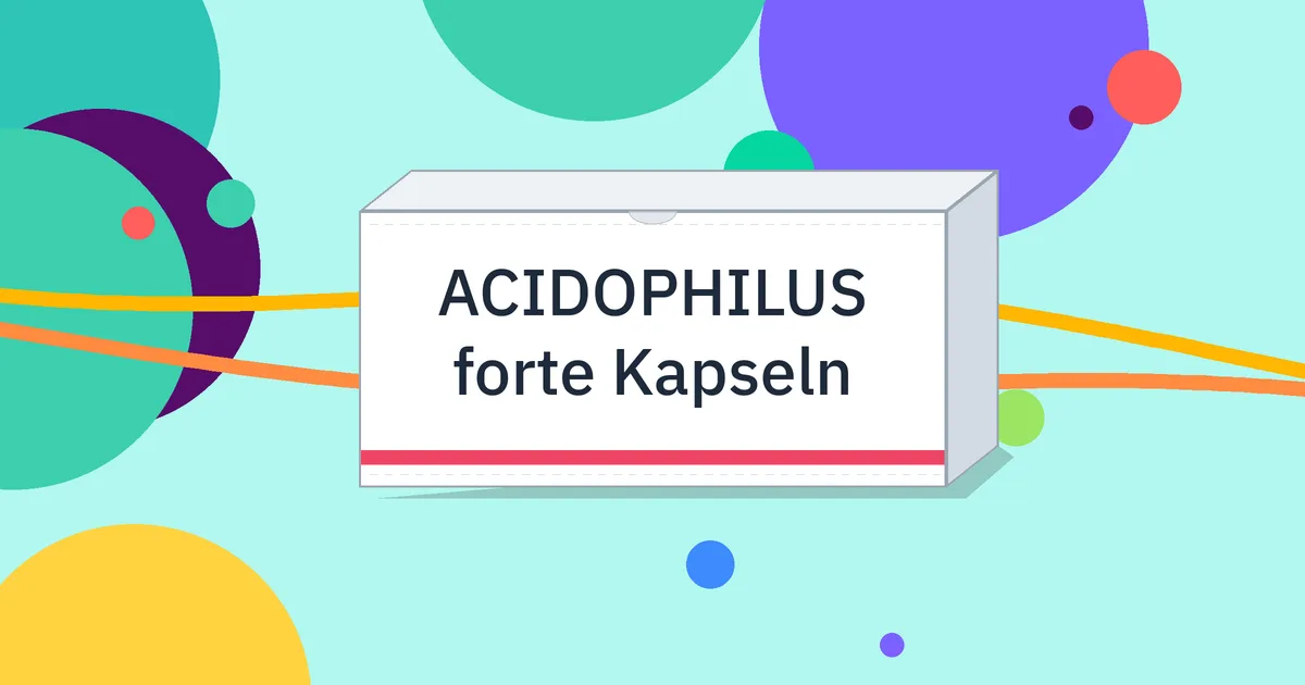 Symbolbild: Packung mit der Aufschrift ACIDOPHILUS forte Kapseln (PZN 17944194) – Verfügbarkeit und Bezug in Apotheken in Frankfurt am Main