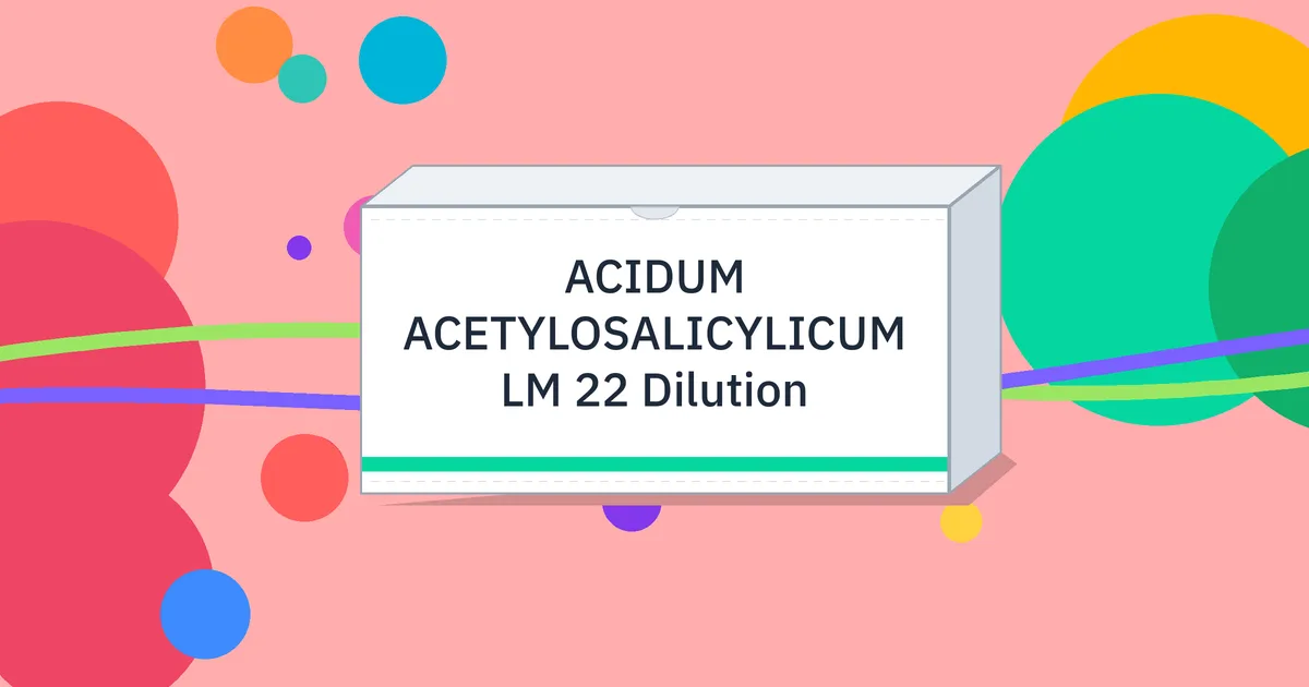 Symbolbild: Packung mit der Aufschrift ACIDUM ACETYLOSALICYLICUM LM 22 Dilution (PZN 13268135) – Verfügbarkeit und Bezug in Apotheken in Frankfurt am Main