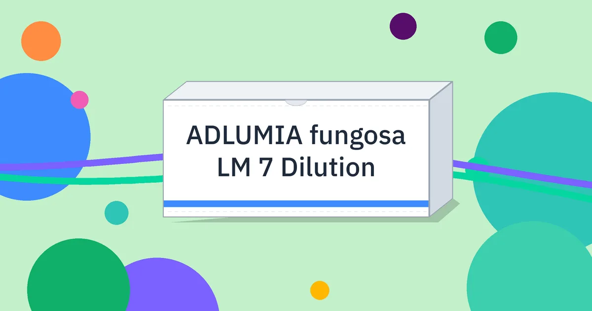 Symbolbild: Packung mit der Aufschrift ADLUMIA fungosa LM 7 Dilution (PZN 13296290) – Verfügbarkeit und Bezug in Apotheken in Frankfurt am Main