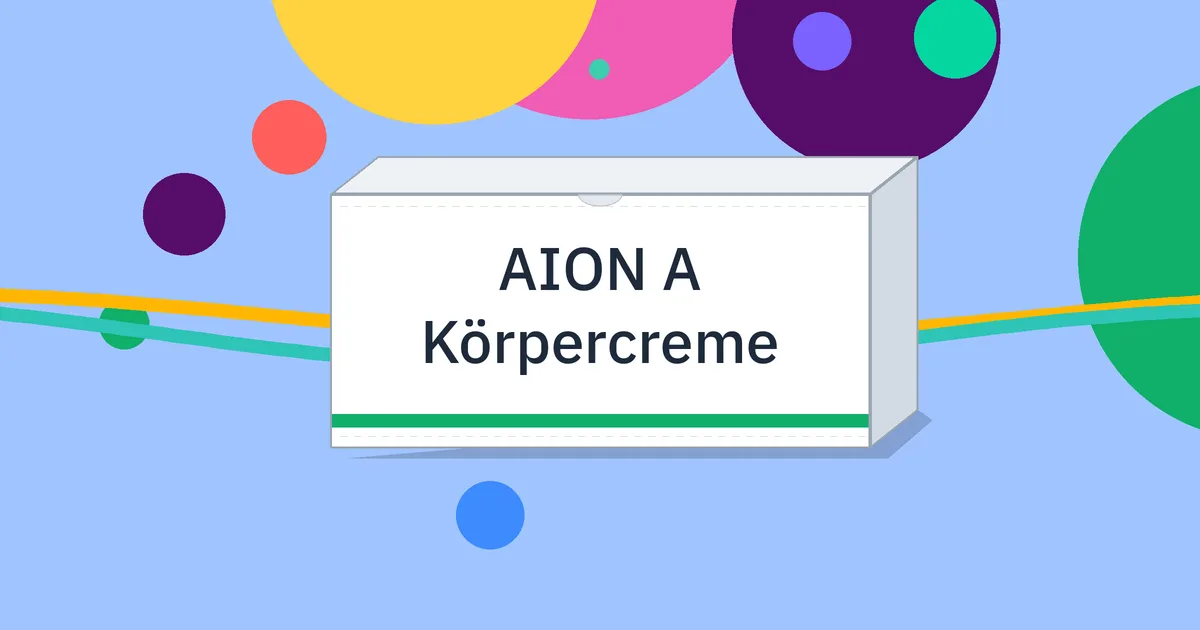 Symbolbild: Packung mit der Aufschrift AION A Körpercreme (PZN 16778500) – Verfügbarkeit und Bezug in Apotheken in Frankfurt am Main