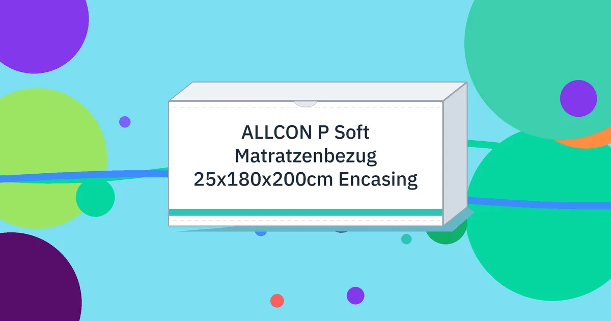 Symbolbild: Packung mit der Aufschrift ALLCON P Soft Matratzenbezug 25x180x200cm Encasing (PZN 20347846) – Verfügbarkeit und Bezug in Apotheken in Frankfurt am Main