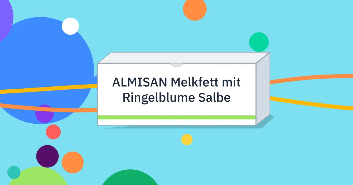 Symbolbild: Packung mit der Aufschrift ALMISAN Melkfett mit Ringelblume Salbe (PZN 01540655) – Verfügbarkeit und Bezug in Apotheken in Frankfurt am Main