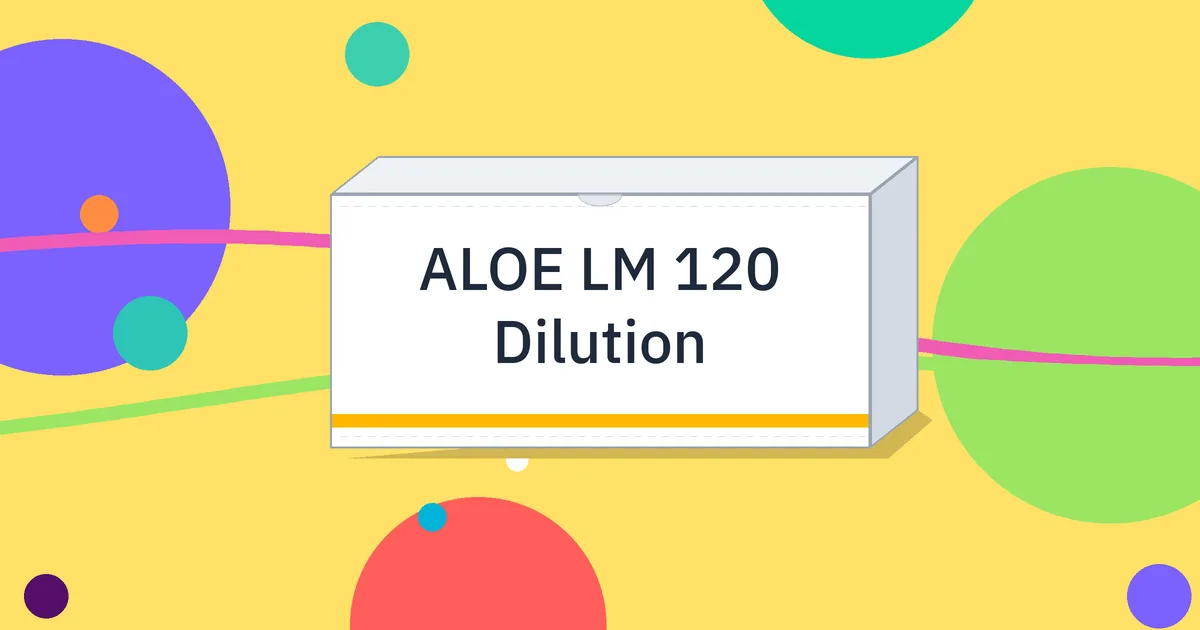 Symbolbild: Packung mit der Aufschrift ALOE LM 120 Dilution (PZN 12757837) – Verfügbarkeit und Bezug in Apotheken in Frankfurt am Main
